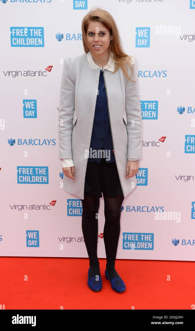 Princess Beatrice arriving at WE Day, Wembley Arena, London Stock Photo ...