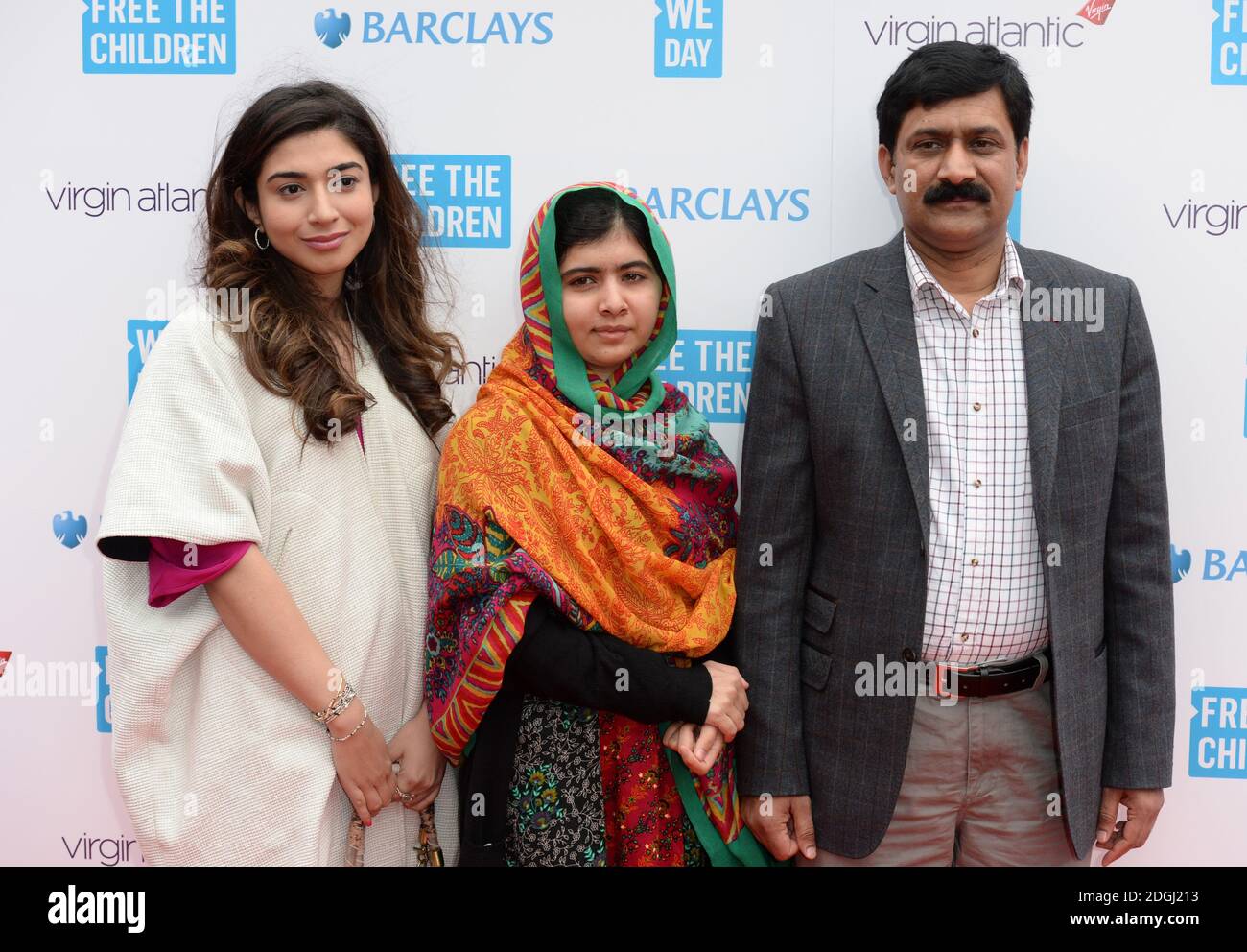 Shiza Shahid, Malala Yousafzai and father arriving at WE Day, Wembley ...