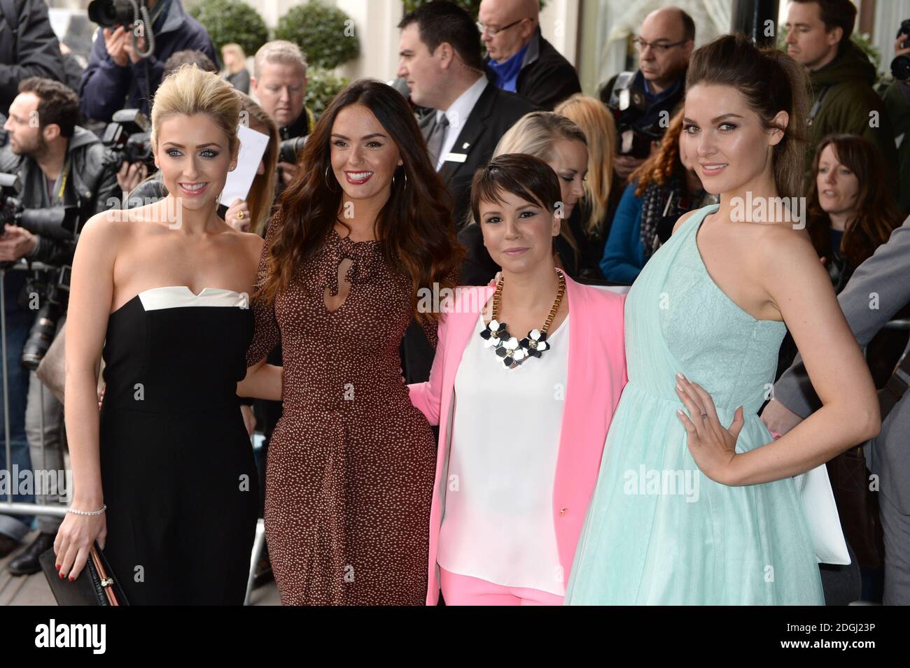 Gemma Merna, Jennifer Metcalfe, Jessica Fox and Anna Passey arriving at ...