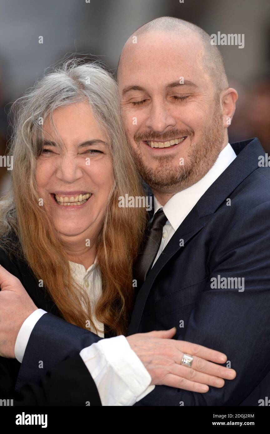 Patti Smith and Darren Aronofsky arriving at the UK Premiere of Noah ...