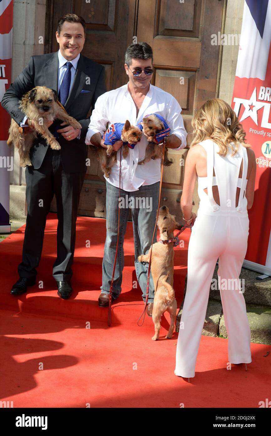 David Walliams with his dog Bert, Simon Cowell with his dogs Squiddly ...