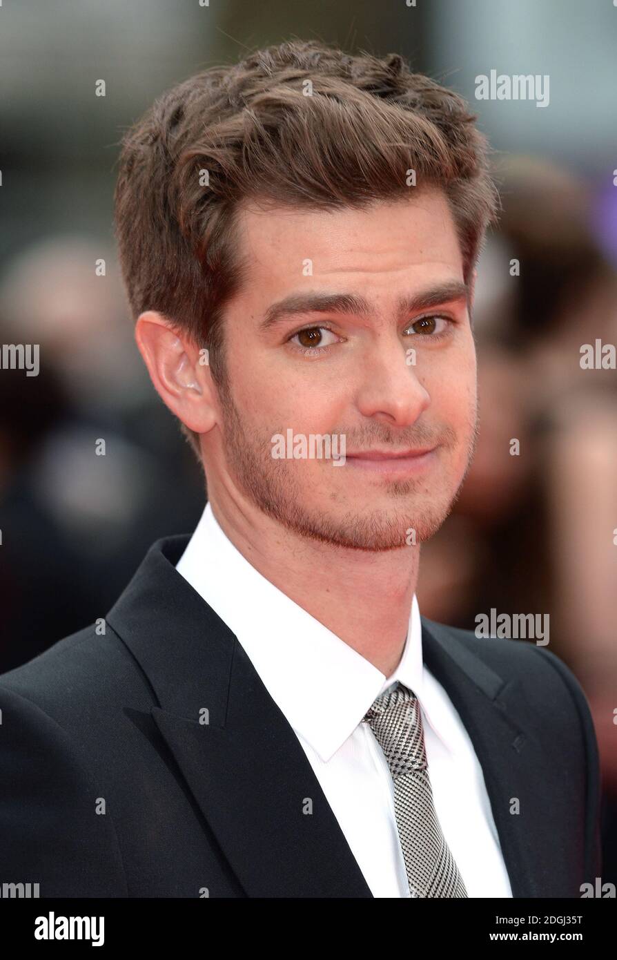Andrew Garfield arriving for the world premiere of the film The Amazing ...