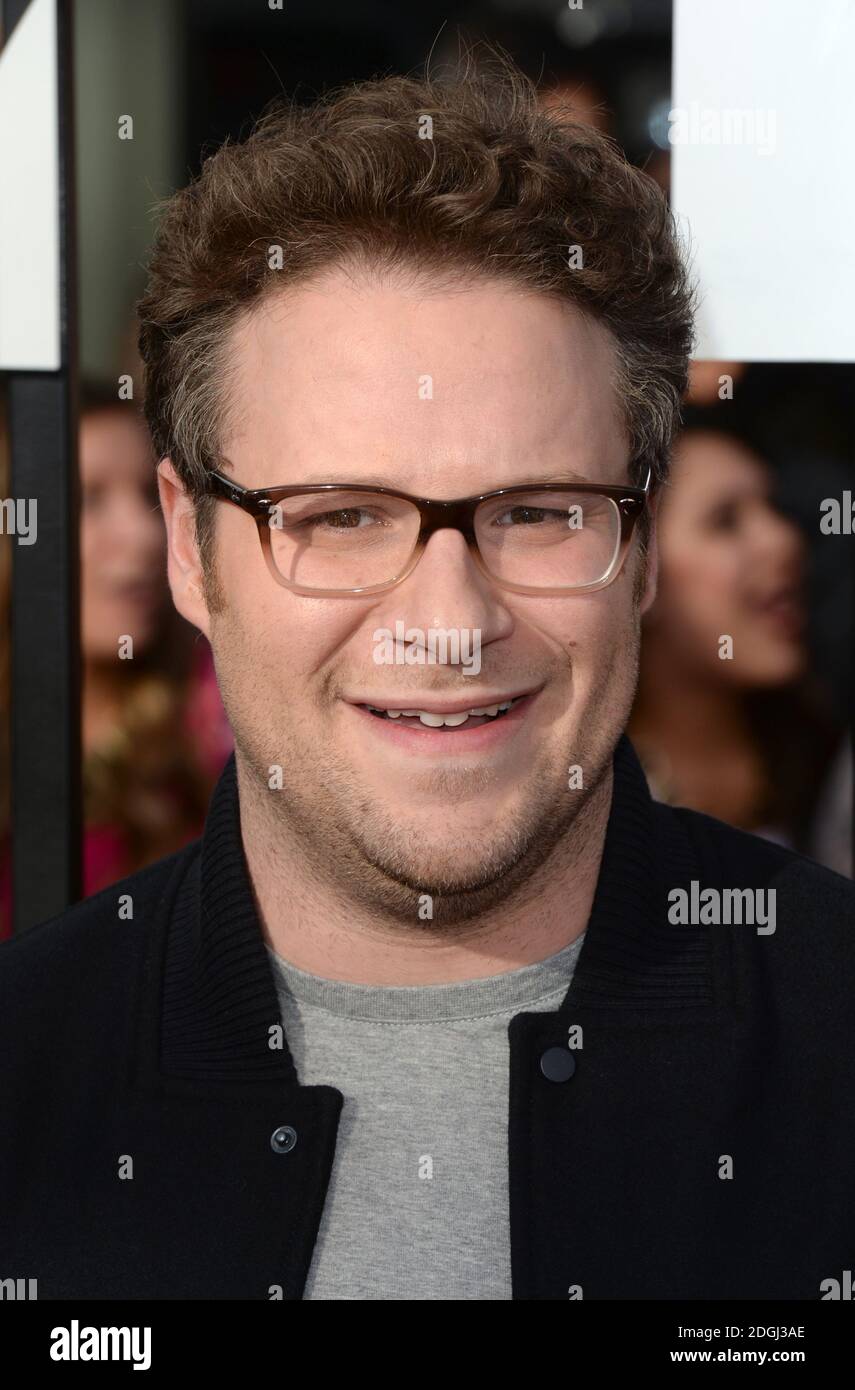 Seth Rogan arriving at The MTV Movie Awards 2014, the Nokia Theatre L.A ...