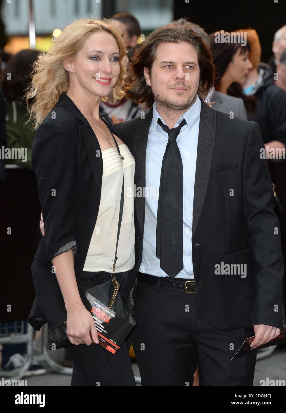Ali Bastian arriving at the European Premiere of Godzilla, Odeon Cinema ...