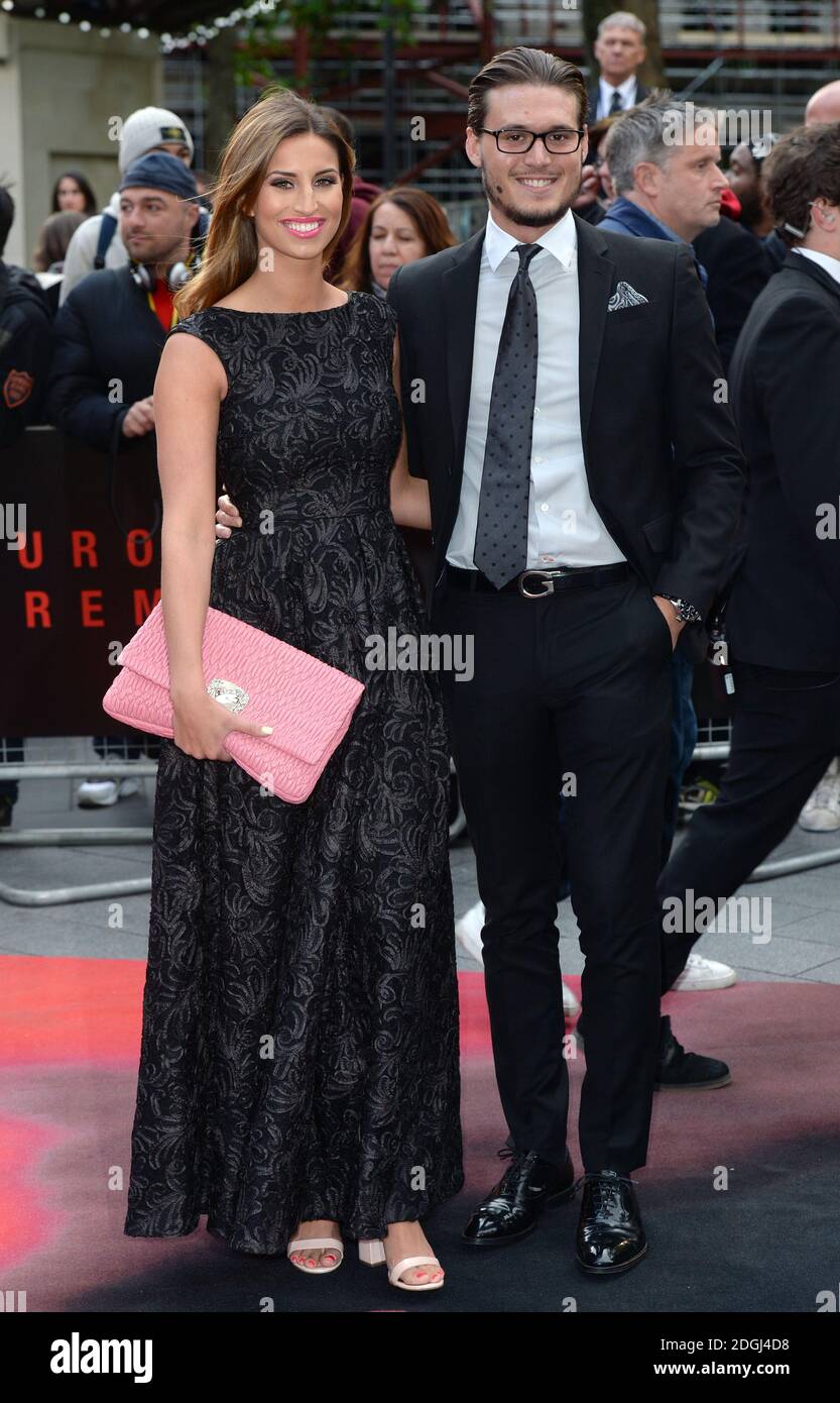 Ferne McCann and Charlie Sims arriving at the European Premiere of ...