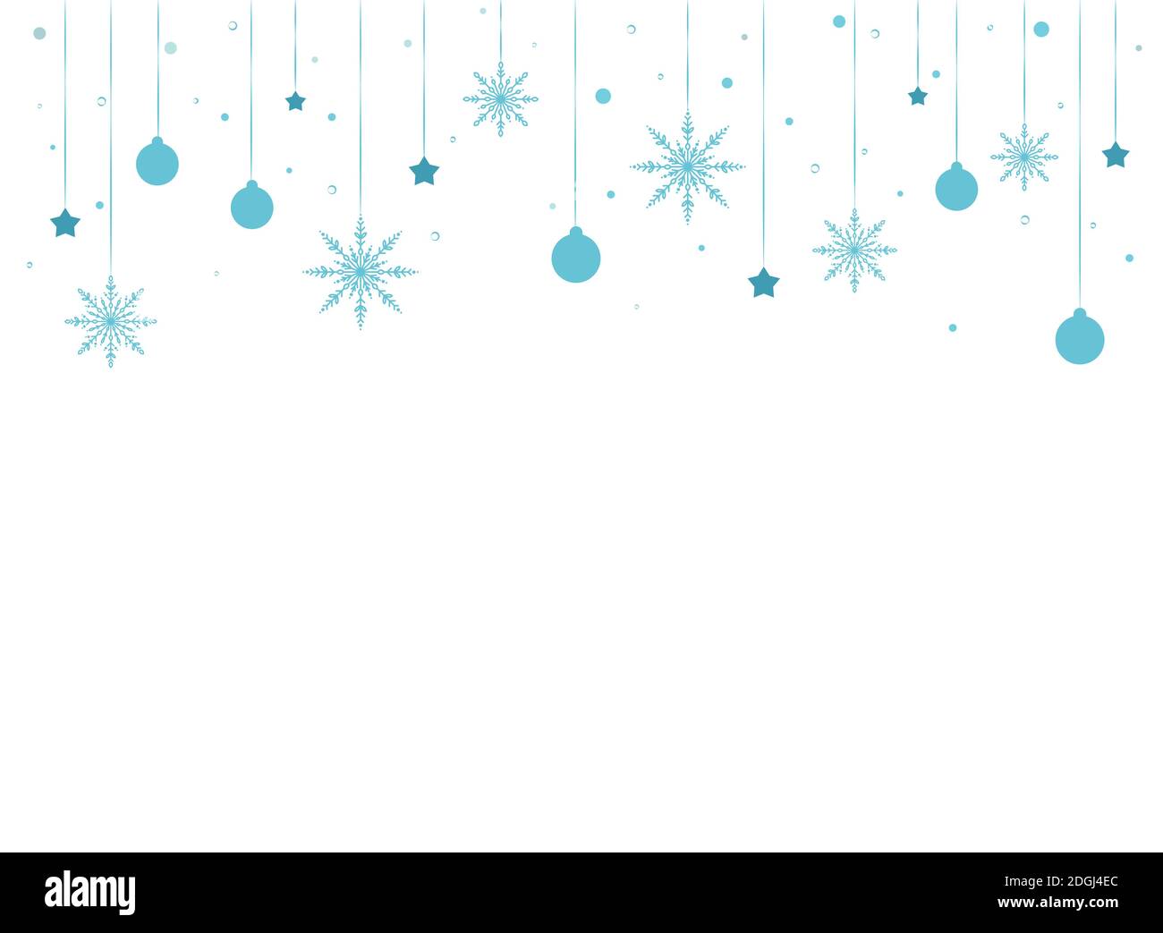 Blue Snowflakes Border