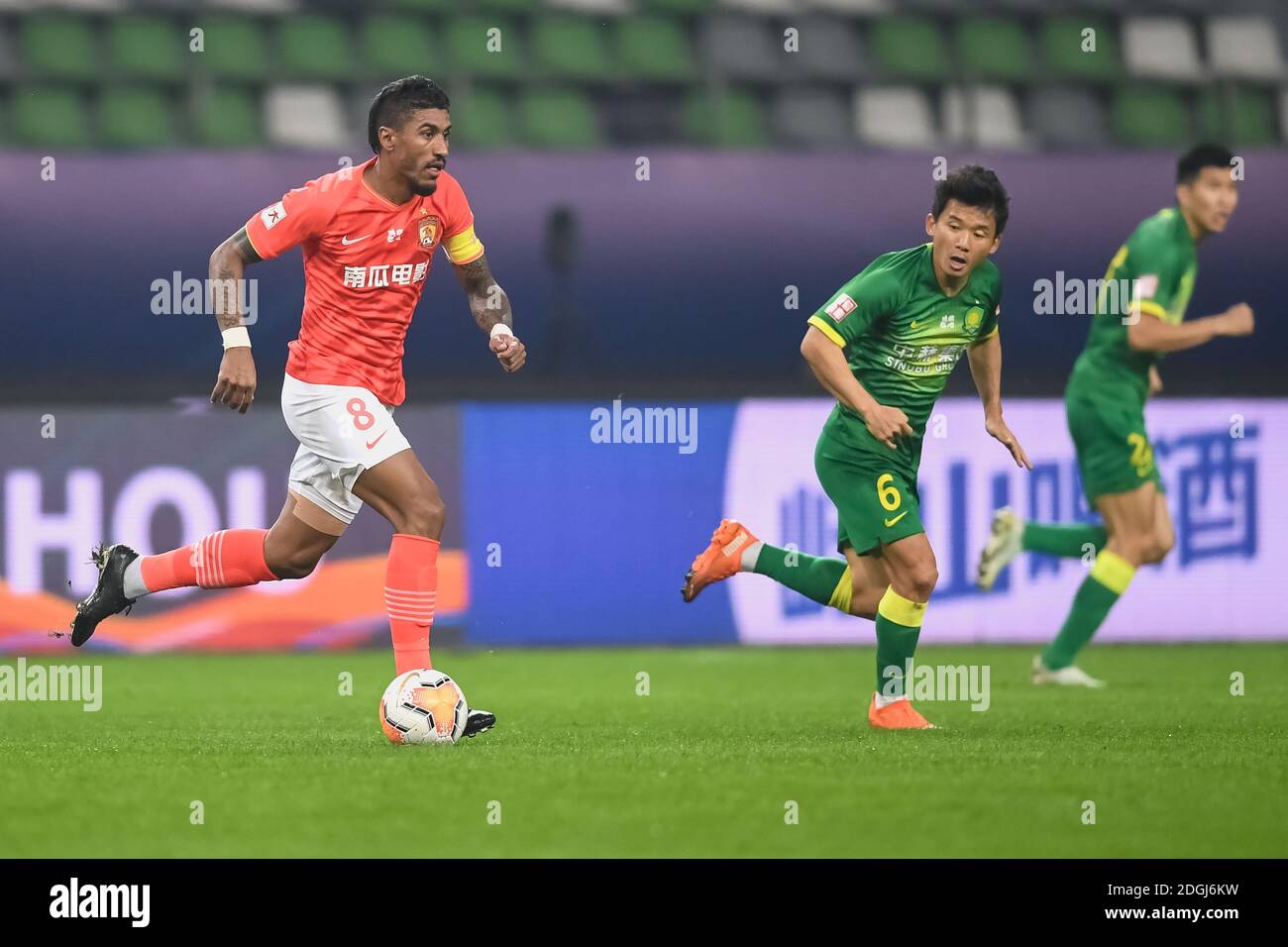 Brazilian football player Paulinho of Guangzhou Evergrande Taobao F.C ...