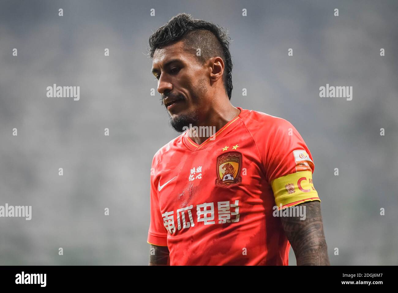 Brazilian football player Paulinho of Guangzhou Evergrande Taobao F.C ...