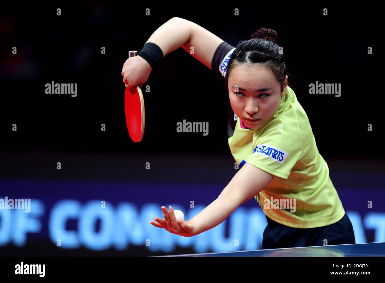 Japanese table tennis player Mima Ito plays against Taiwanese table ...