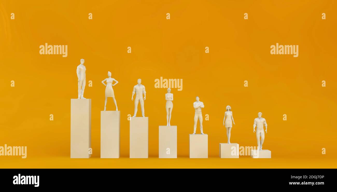 Business People Standing on Chart Graph Stock Photo - Alamy