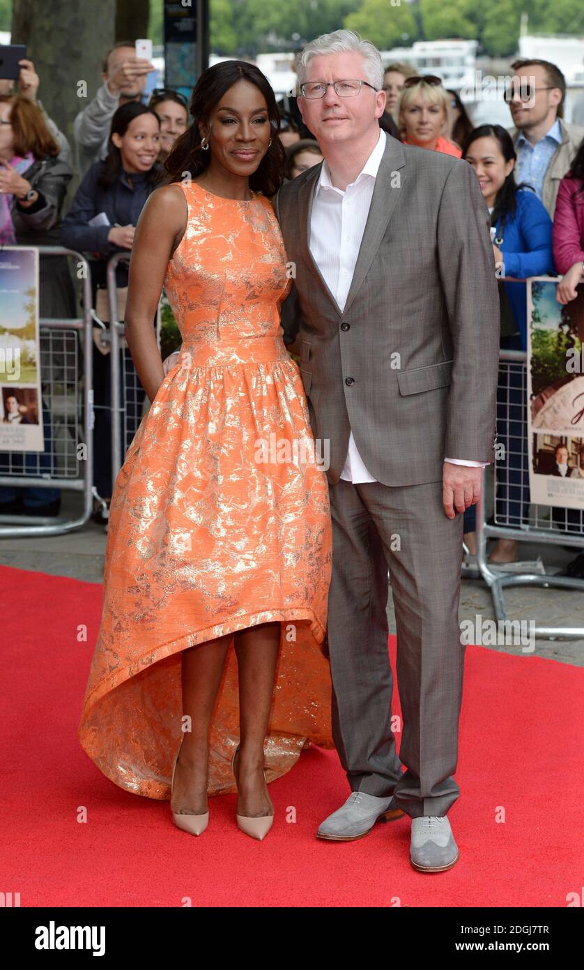 Amma Asante and husband arriving at the Belle Premiere, BFI Southbank ...