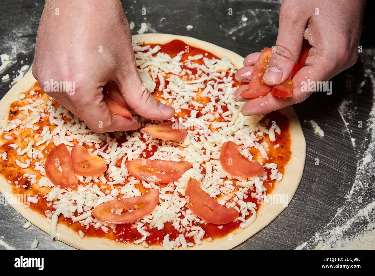 Professional chef lays out sauce hi-res stock photography and images ...