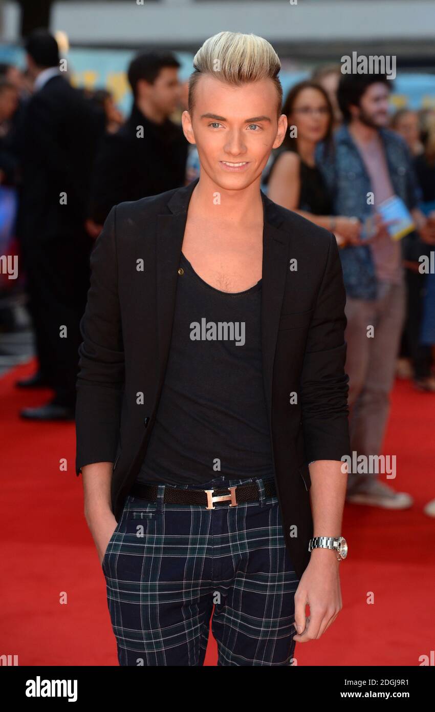 Harry Derbidge arriving at the UK Premiere of What If, Odeon West End ...