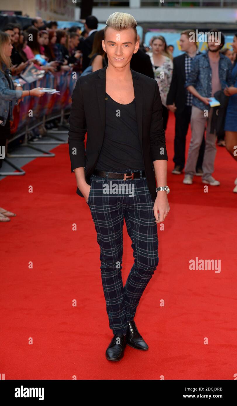 Harry Derbidge arriving at the UK Premiere of What If, Odeon West End ...