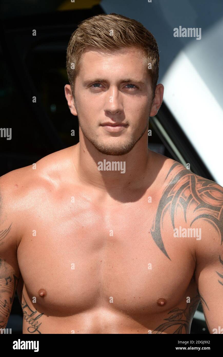 Dan Osbourne during a car wash as he is revealed as newest Dreamboy for ...