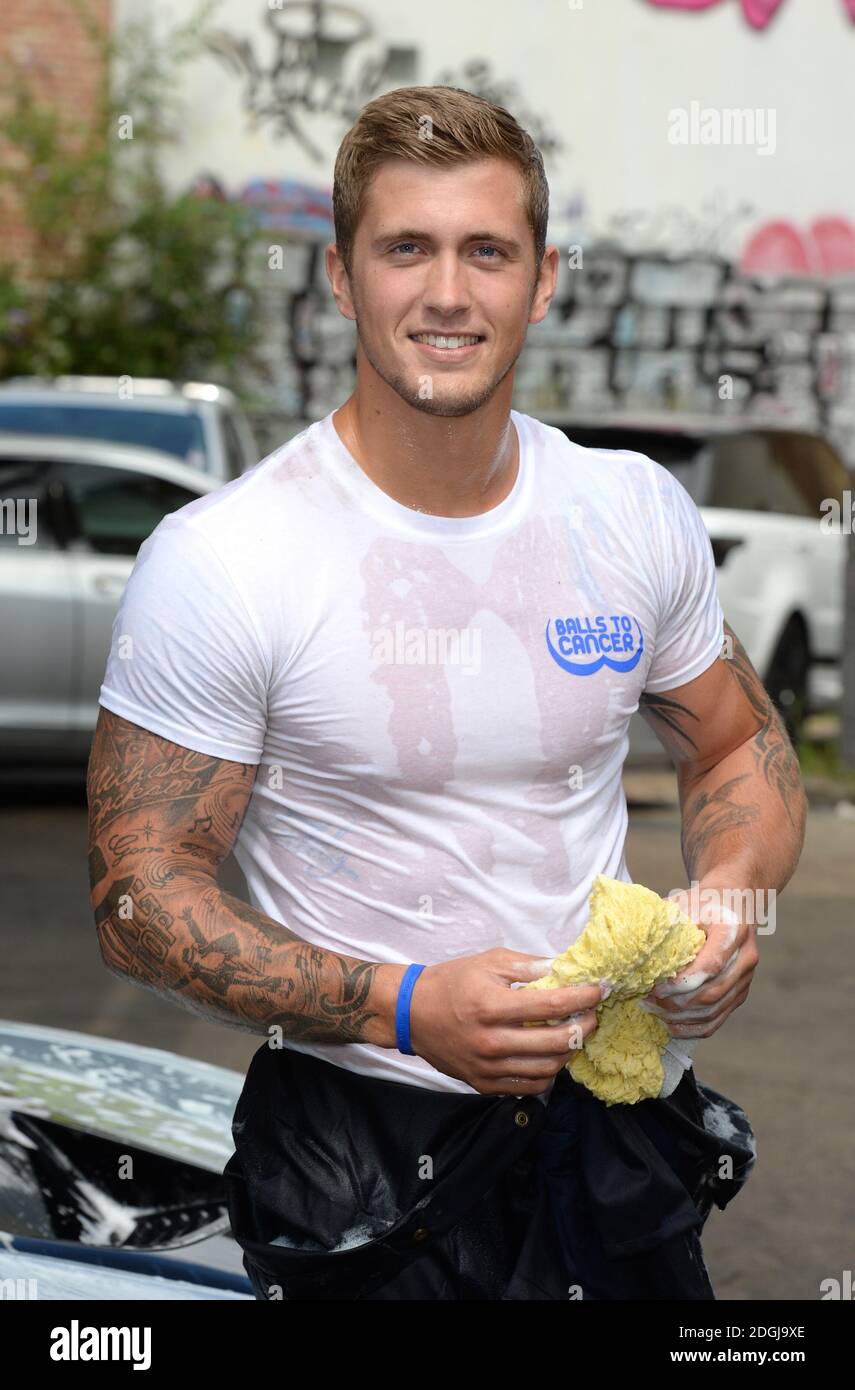 Dan Osbourne during a car wash as he is revealed as newest Dreamboy for ...