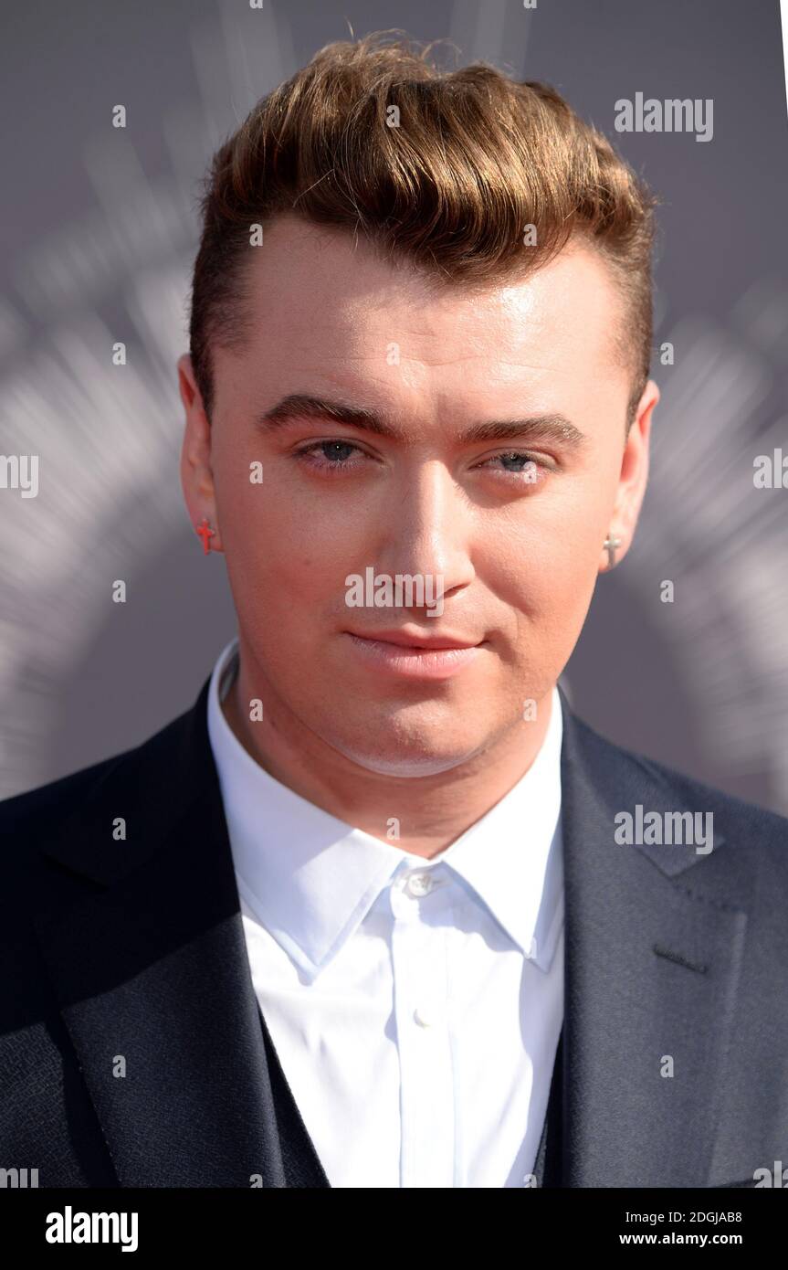 Sam Smith arriving at the MTV Video Music Awards 2014, The Forum ...
