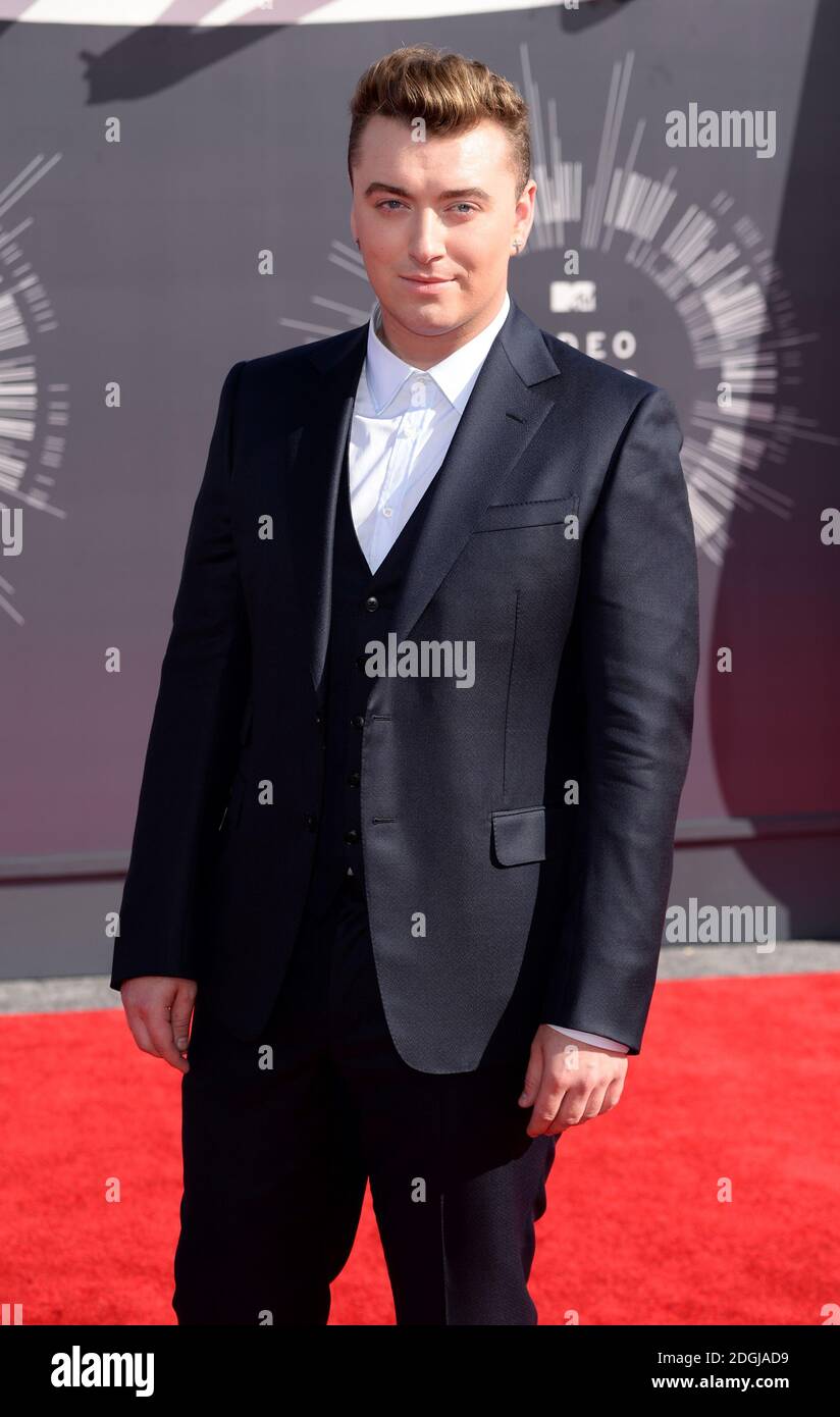 Sam Smith arriving at the MTV Video Music Awards 2014, The Forum ...