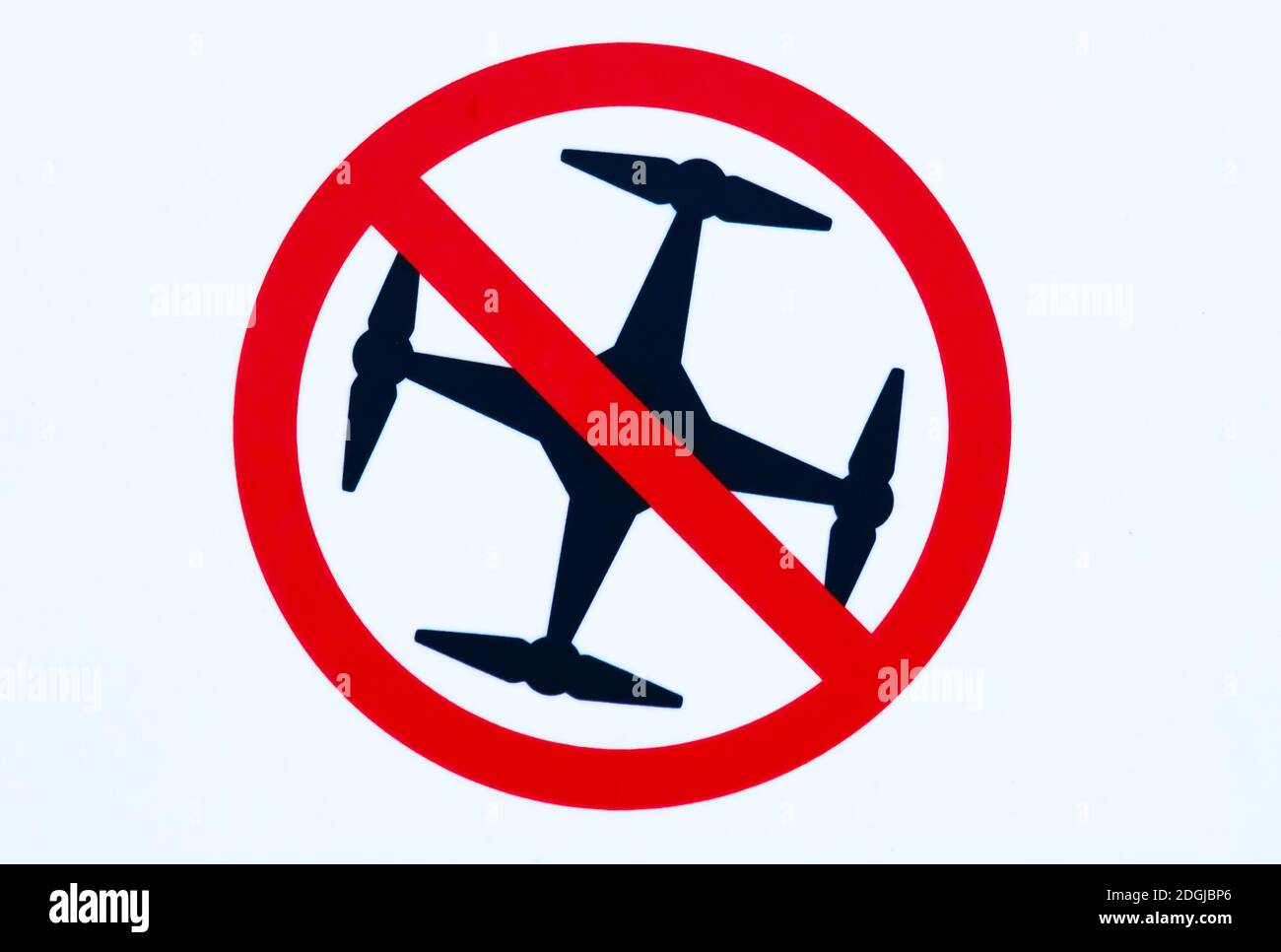 No drones allowed symbol in red black and white Stock Photo - Alamy