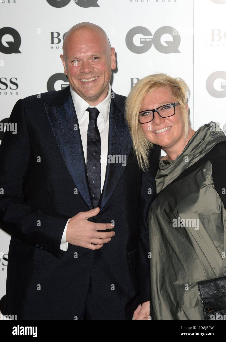 Tom Kerridge and wife arriving at the GQ Men of the Year Awards 2014 ...