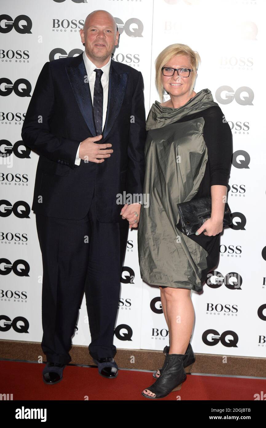 Tom Kerridge and wife arriving at the GQ Men of the Year Awards 2014 ...