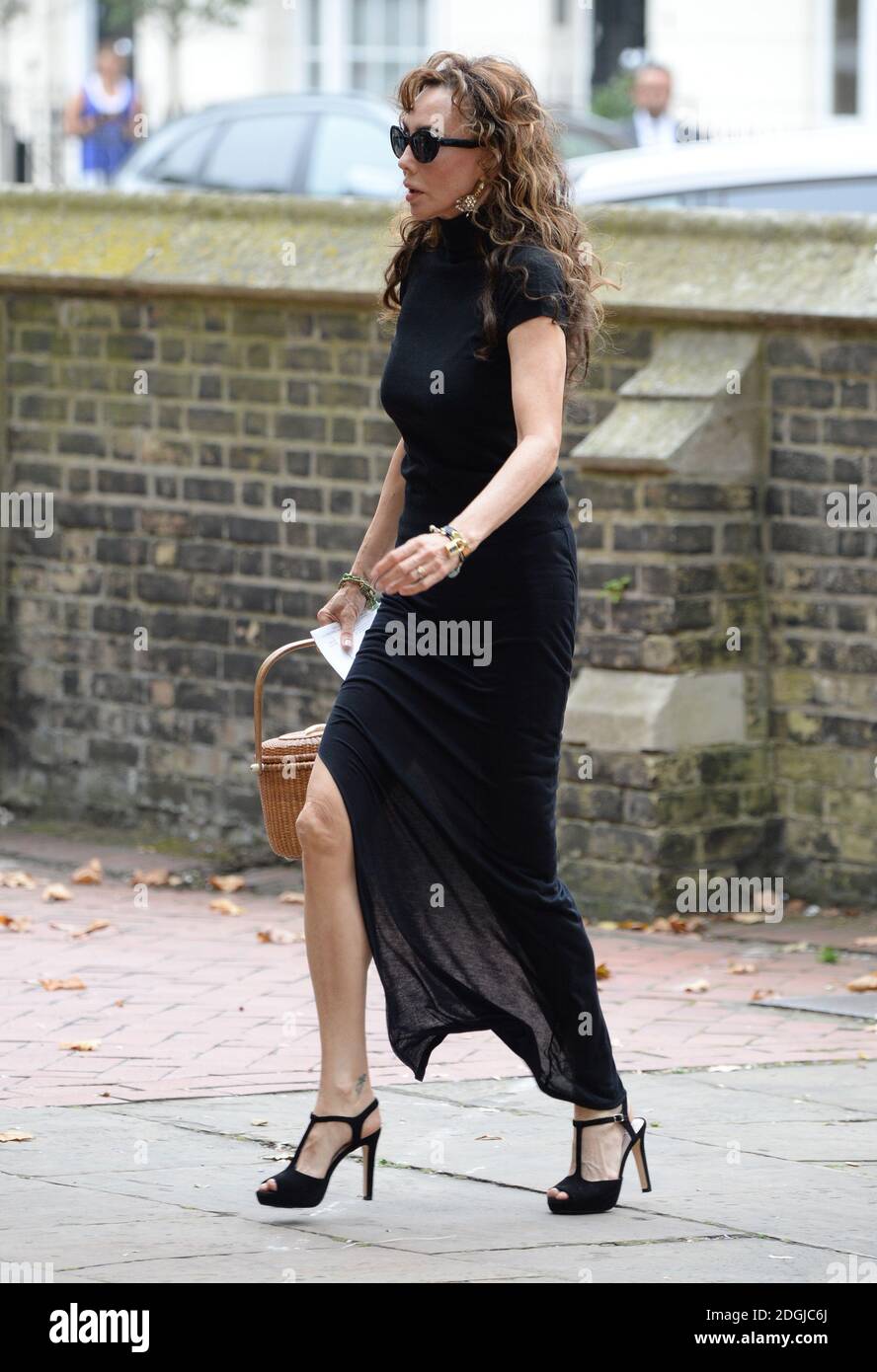 Marie Helvin arriving at the Memorial Service for Mark Roland Shand, St ...