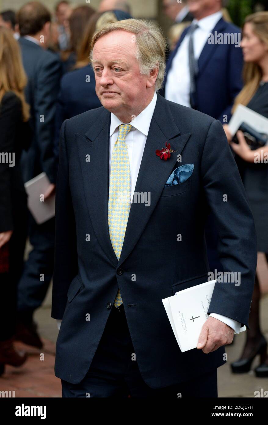 Andrew Parker Bowles arriving at the Memorial Service for Mark Roland ...