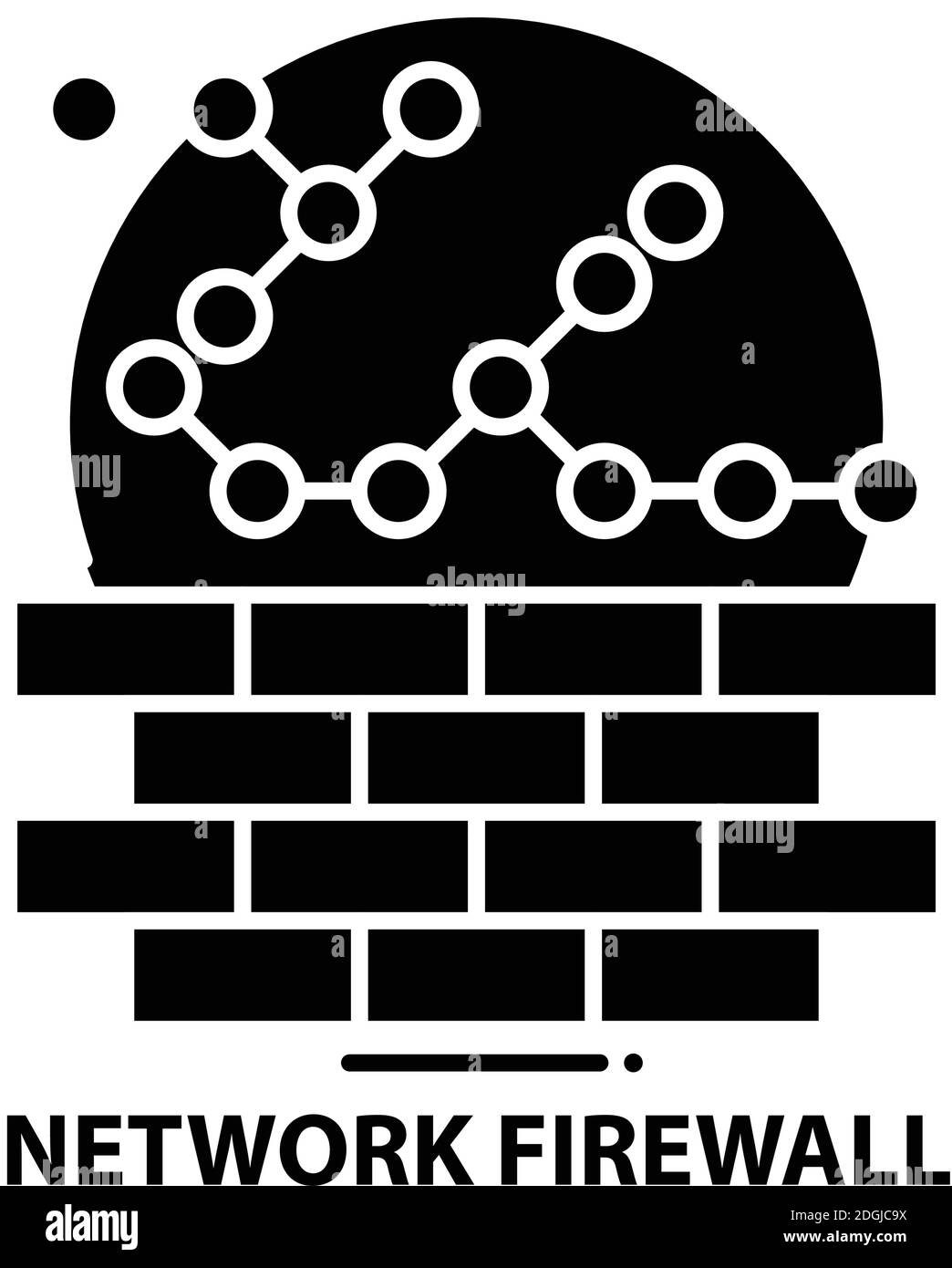 network firewall icon, black vector sign with editable strokes, concept ...