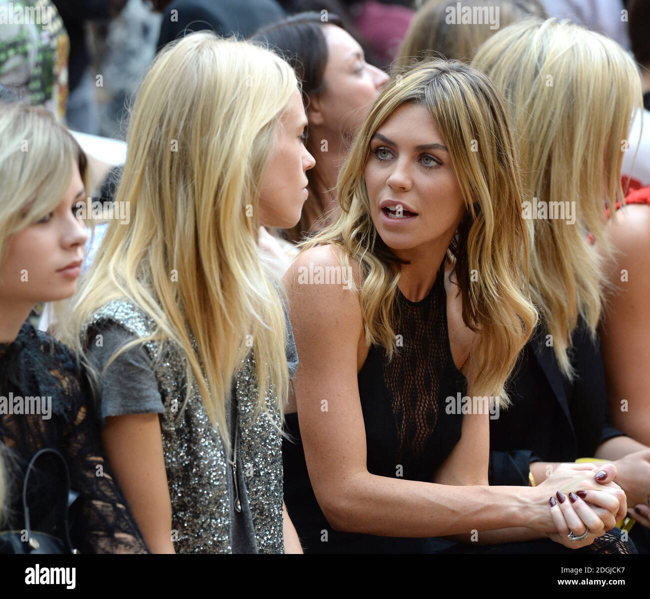 Lady Mary Charteris and Abbey Clancy at the Julien MacDonald Catwalk ...