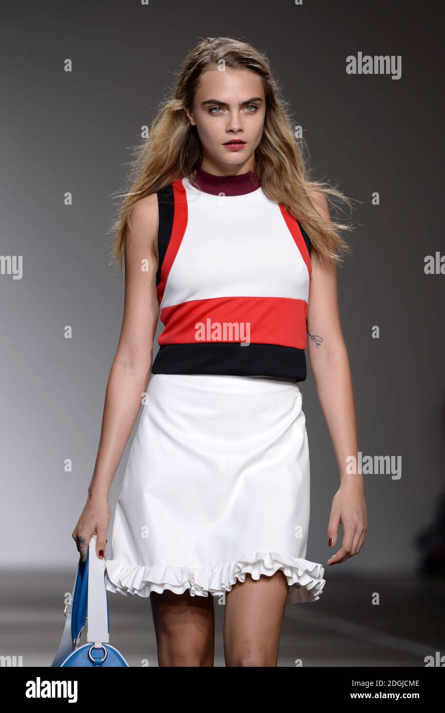 Cara Delevingne models at the Unique Catwalk Show, part of London ...