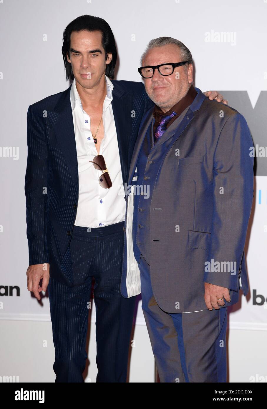 Nick Cave and Ray Winstone arriving at the 20000 Days on Earth UK Gala ...