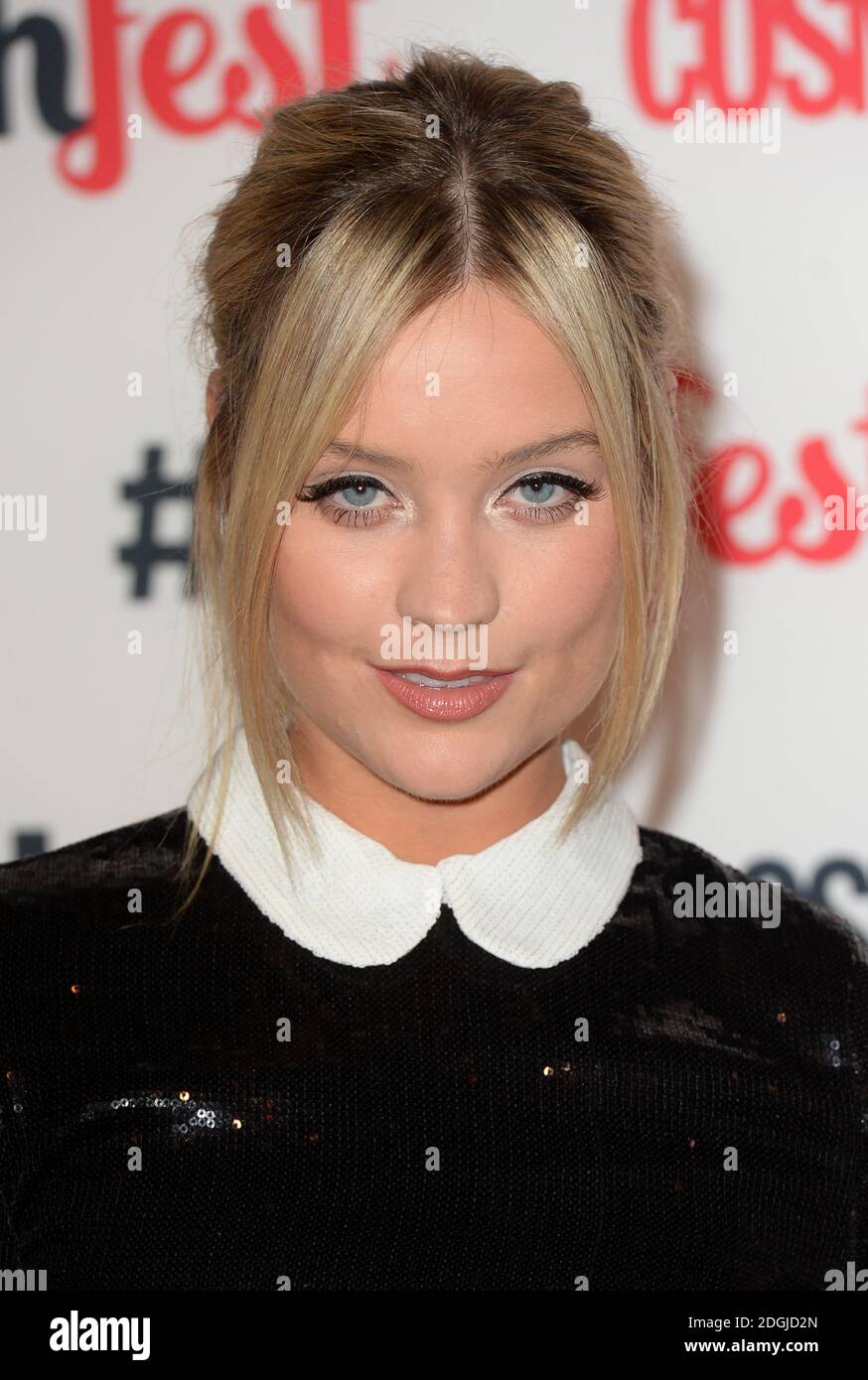 Laura Whitmore arriving at the Cosmopolitan FashFest, Battersea Park ...
