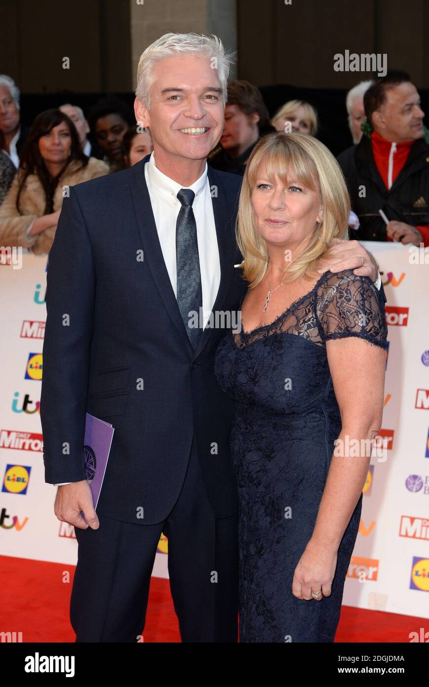 Philip Schofield and Stephanie Lowe arriving at the Pride of Britain ...
