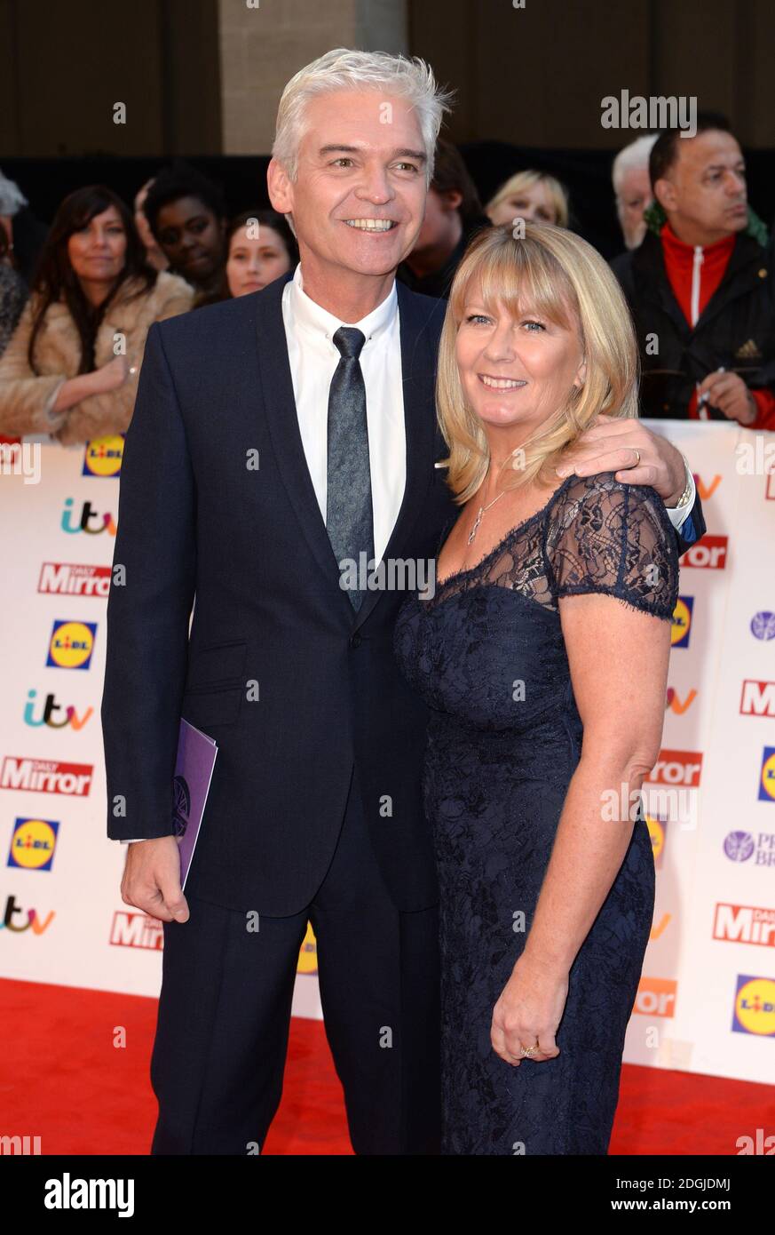 Philip Schofield and Stephanie Lowe arriving at the Pride of Britain ...