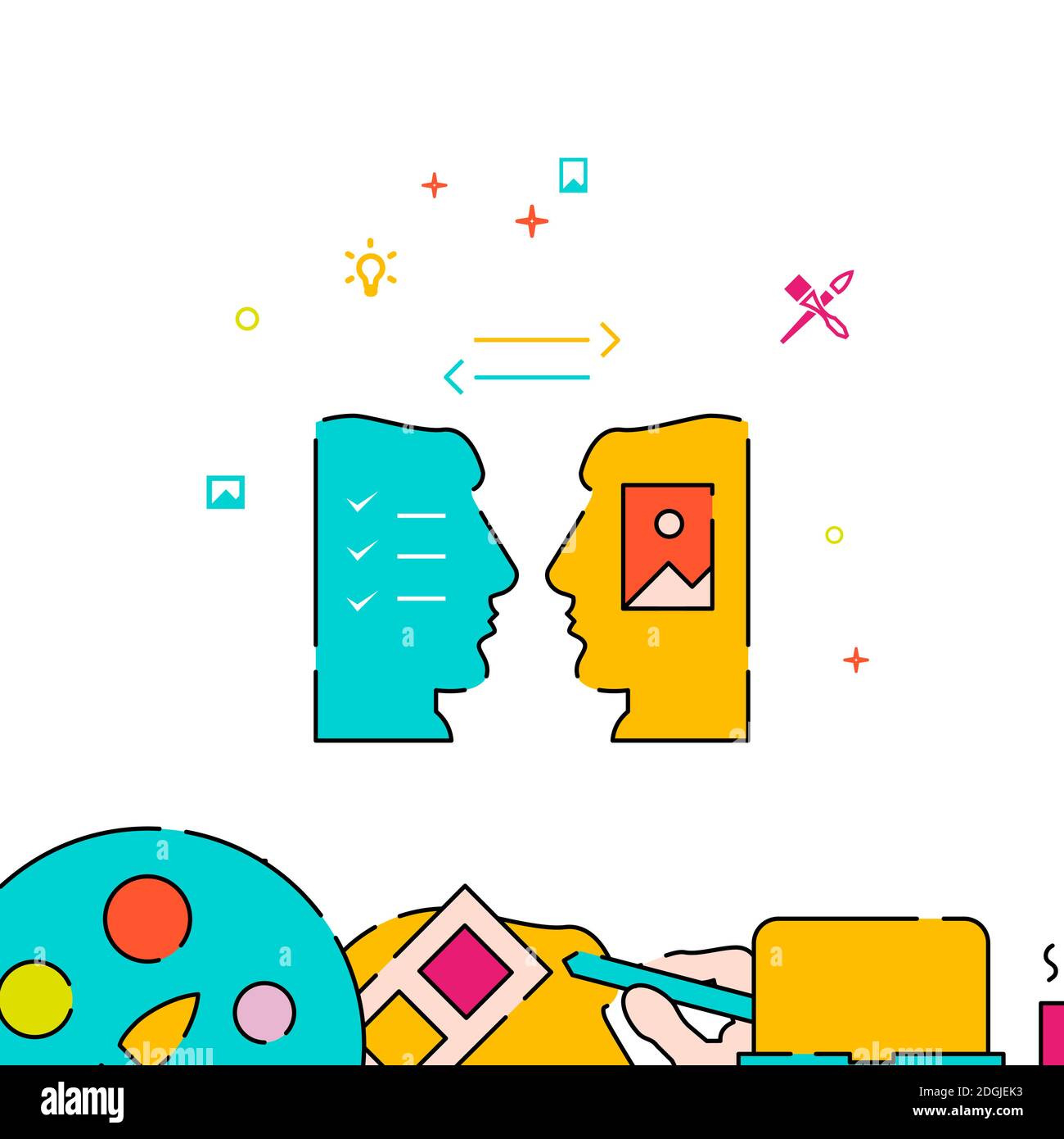 Points of views Stock Vector Images - Alamy