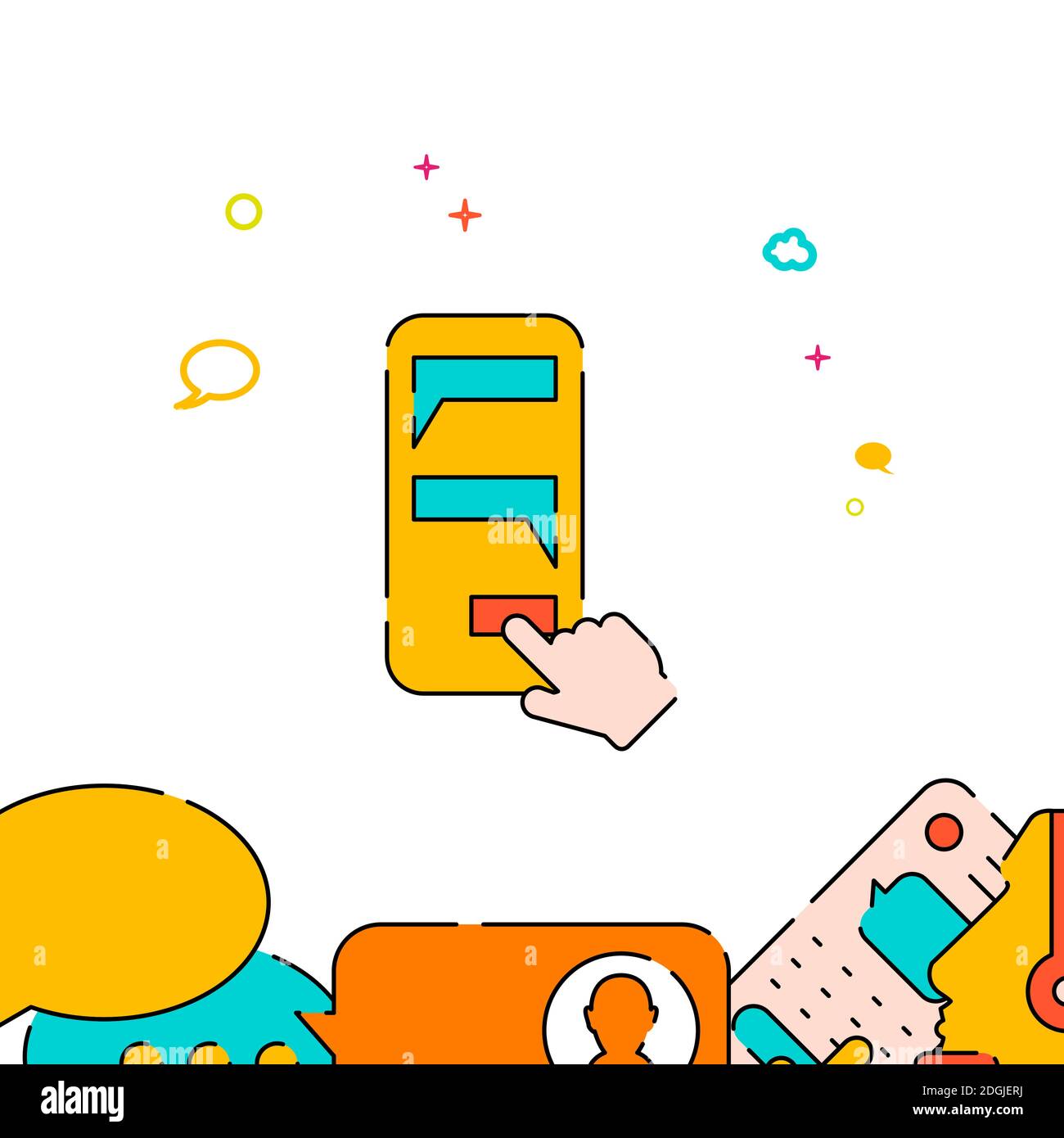 Picture messaging Stock Vector Images - Alamy