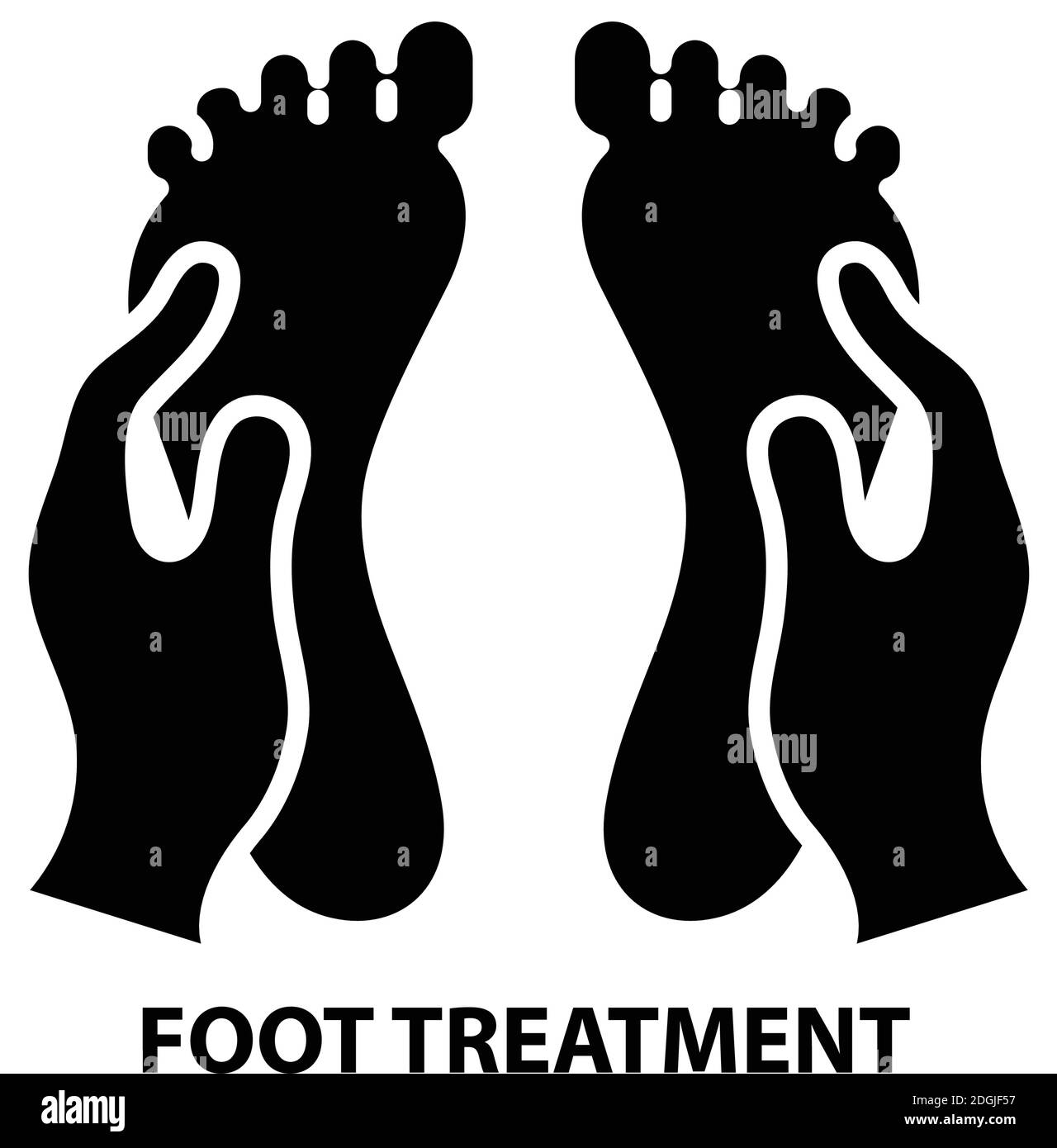 foot treatment icon, black vector sign with editable strokes, concept illustration Stock Vector ...