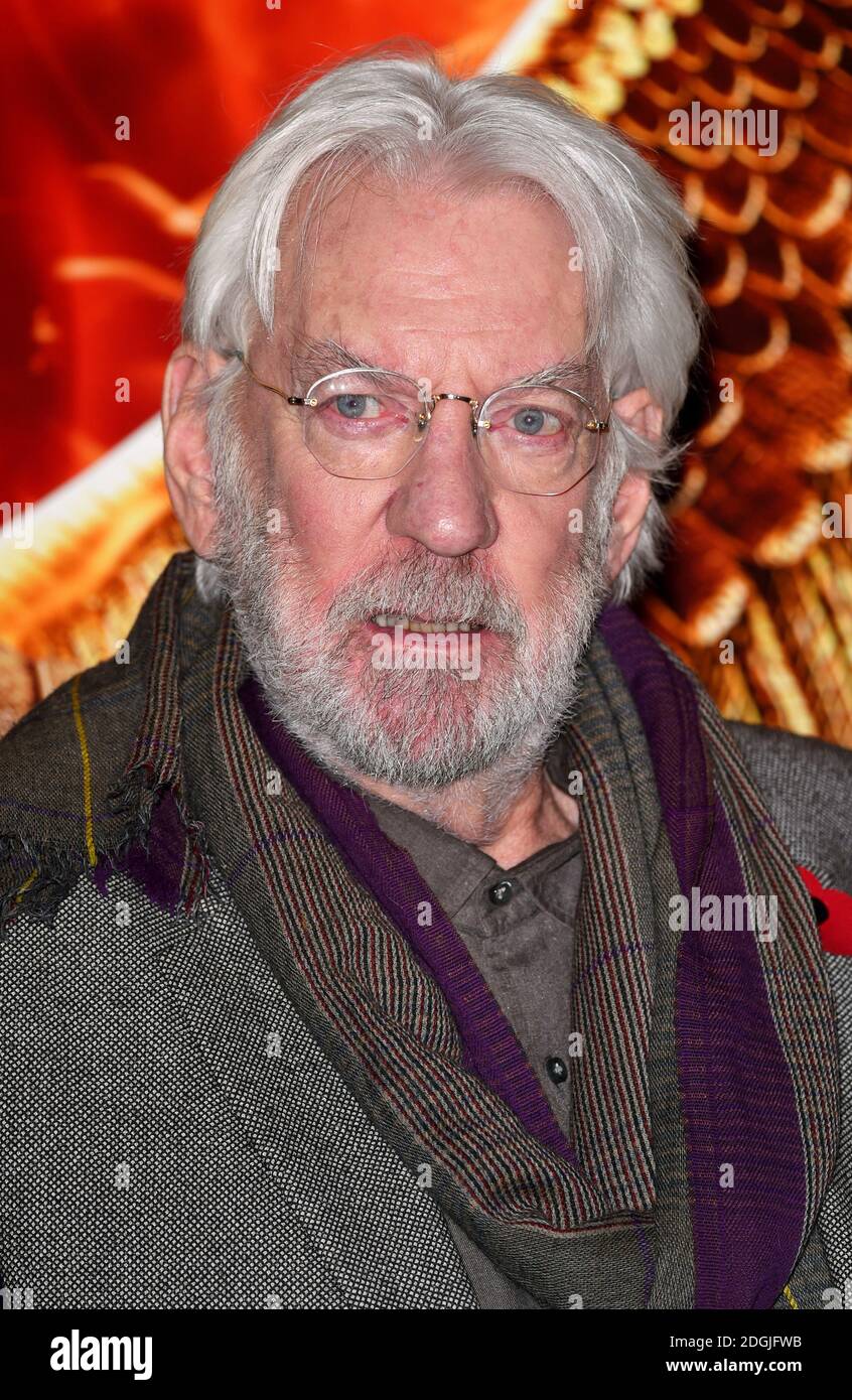 Donald Sutherland attending The Hunger Games: Mockingjay Part 1 ...