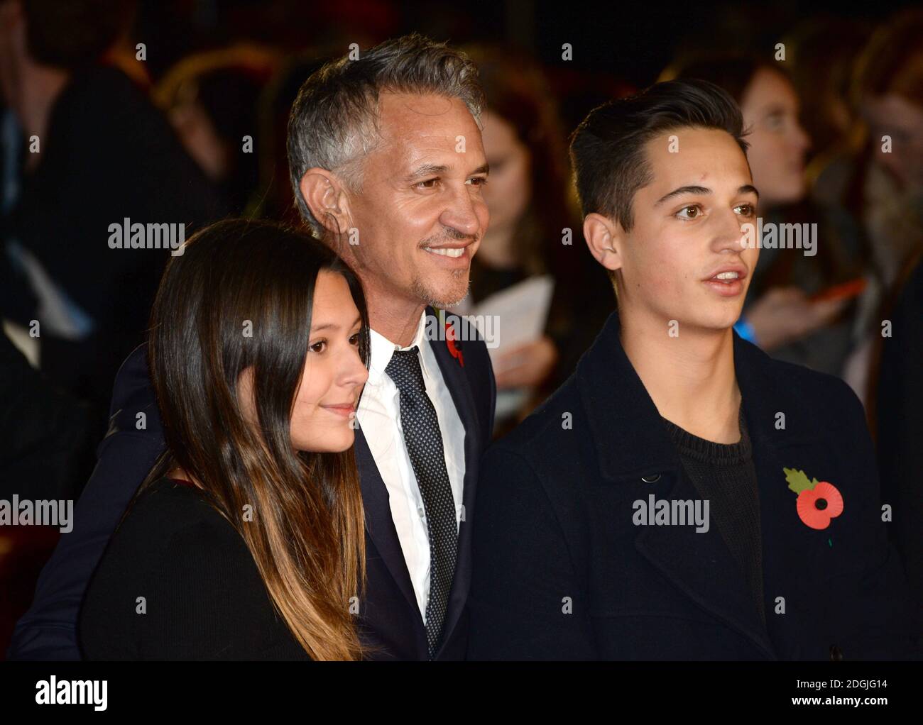 Gary Lineker with daughter Ella and son George attending The Hunger ...