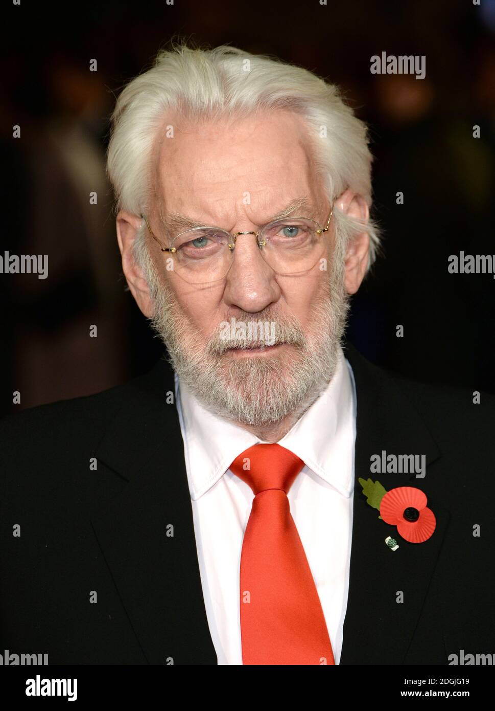 Donald Sutherland arriving at The Hunger Games: Mockingjay Part 1 World ...