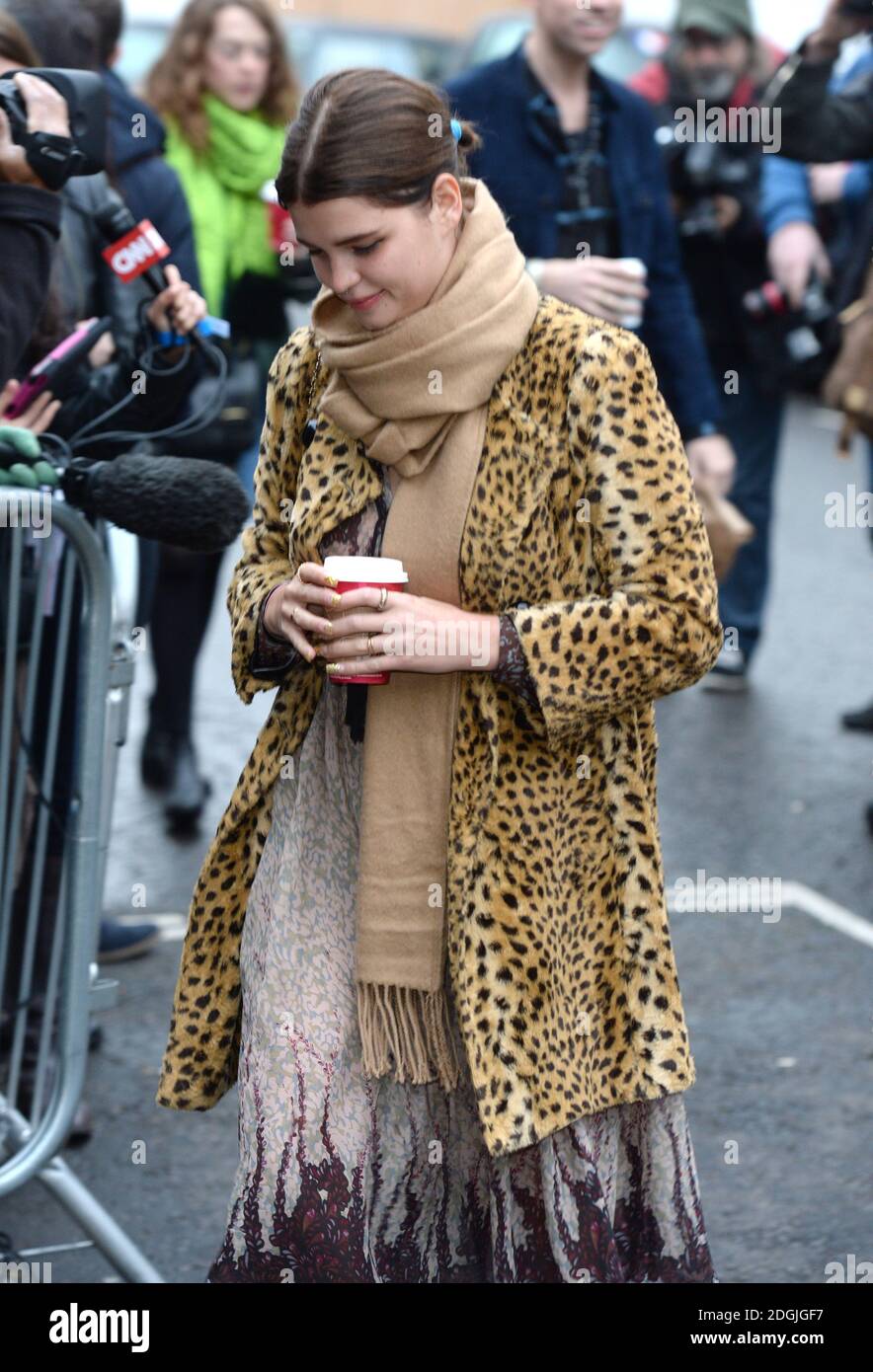 Pixie Geldof arriving at the Band Aid 30 recording at Sarm Studios in ...