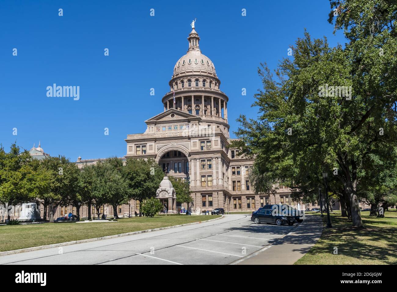 Aerial Views Of The City Of Austin Texas Along The Colorado River Stock ...