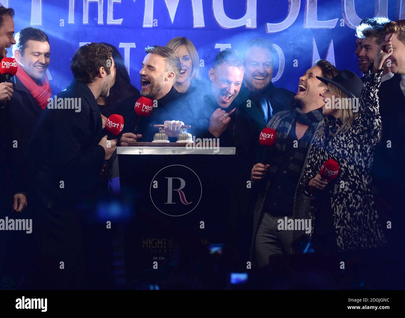 Gary Barlow, Howard Donald and Mark Owen from Take That switch on the ...