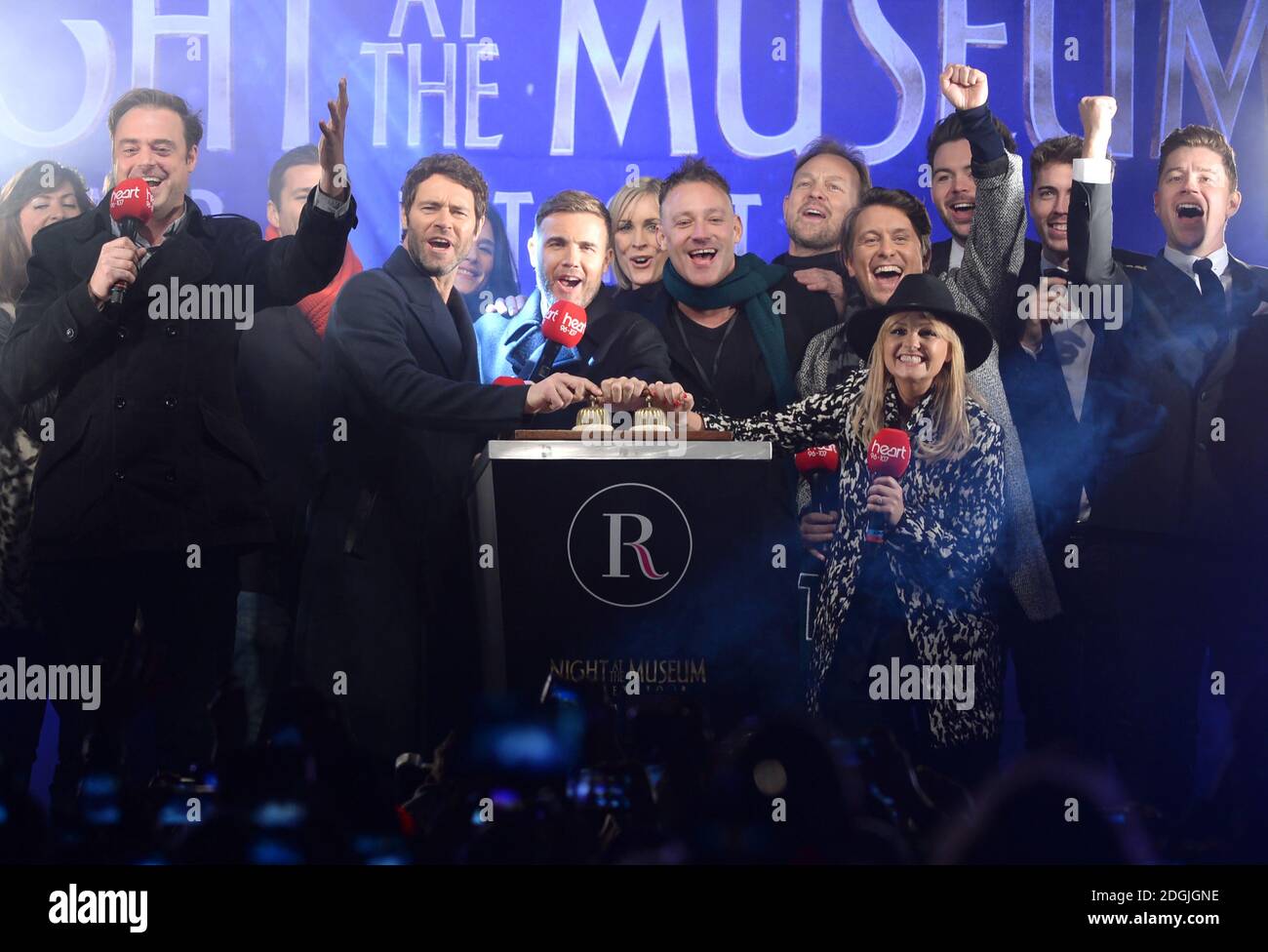 Gary Barlow, Howard Donald and Mark Owen from Take That switch on the ...