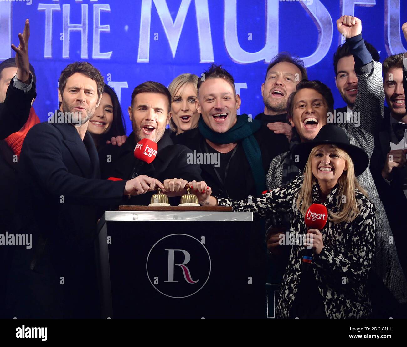 Gary Barlow, Howard Donald and Mark Owen from Take That switch on the ...