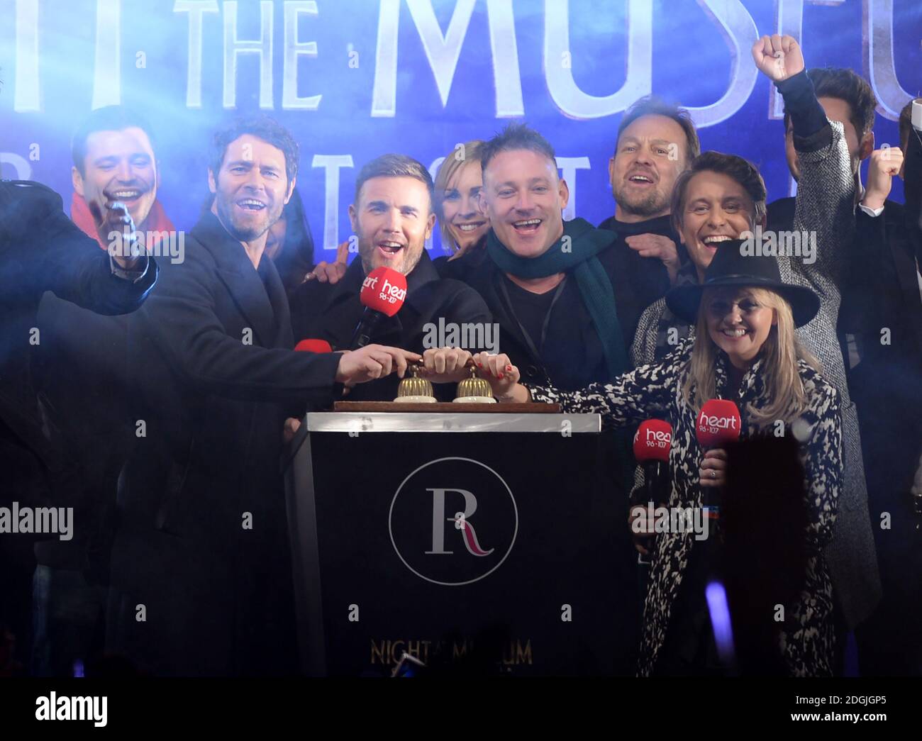 Gary Barlow, Howard Donald and Mark Owen from Take That switch on the ...