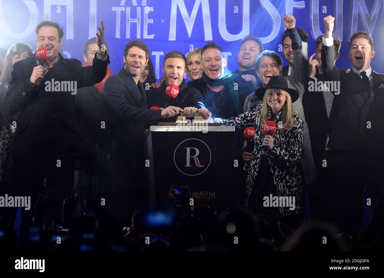 Gary Barlow, Howard Donald and Mark Owen from Take That switch on the ...