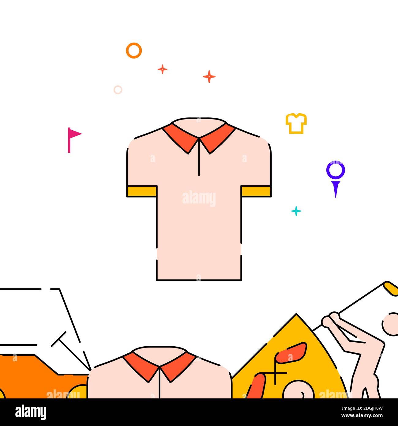 Children shirt line Stock Vector Images - Alamy