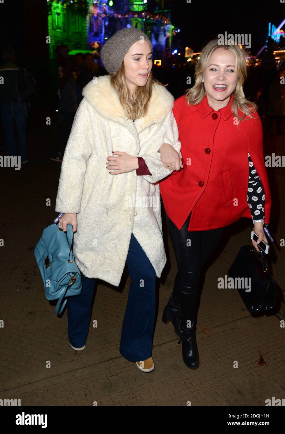 Suki Waterhouse and Poppy Jamie arriving at Hyde Park's Winter ...
