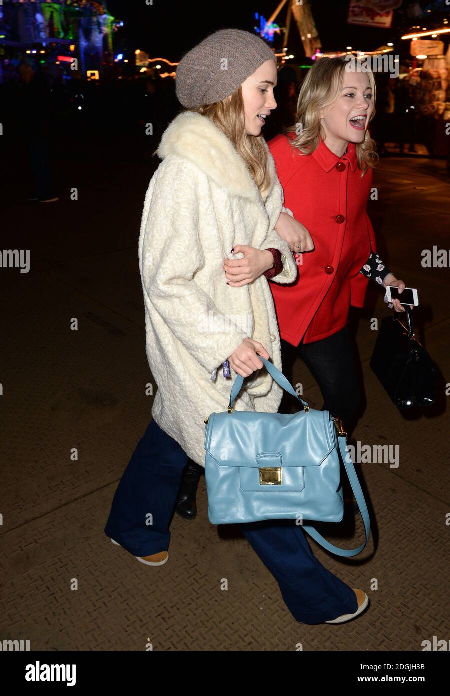 Suki Waterhouse and Poppy Jamie arriving at Hyde Park's Winter ...
